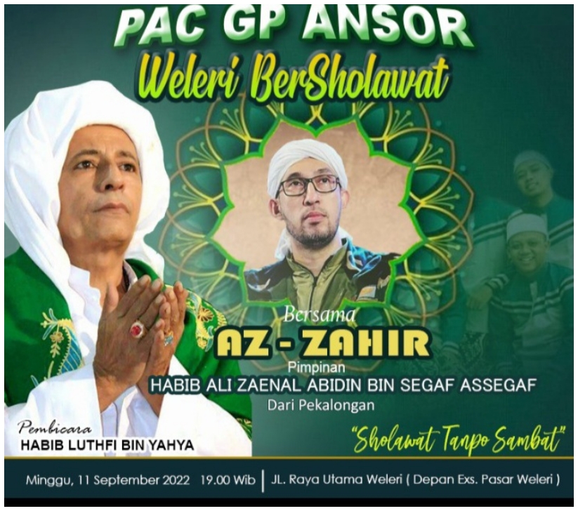 Habib Lutfi bin Yahya Jadi Penceramah dalam Weleri Bersholawat di Depan ...
