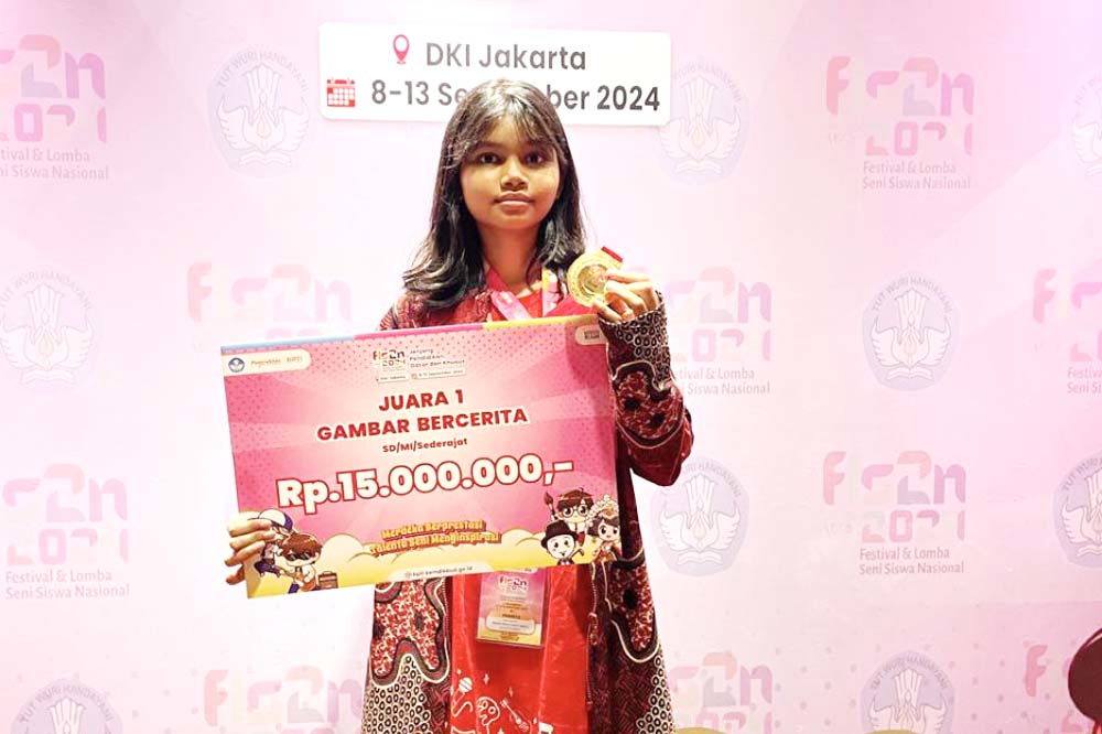 Mikaela Allyna Sukma Raih Juara 1 Lomba FLS2N Kategori Gambar Bercerita ...